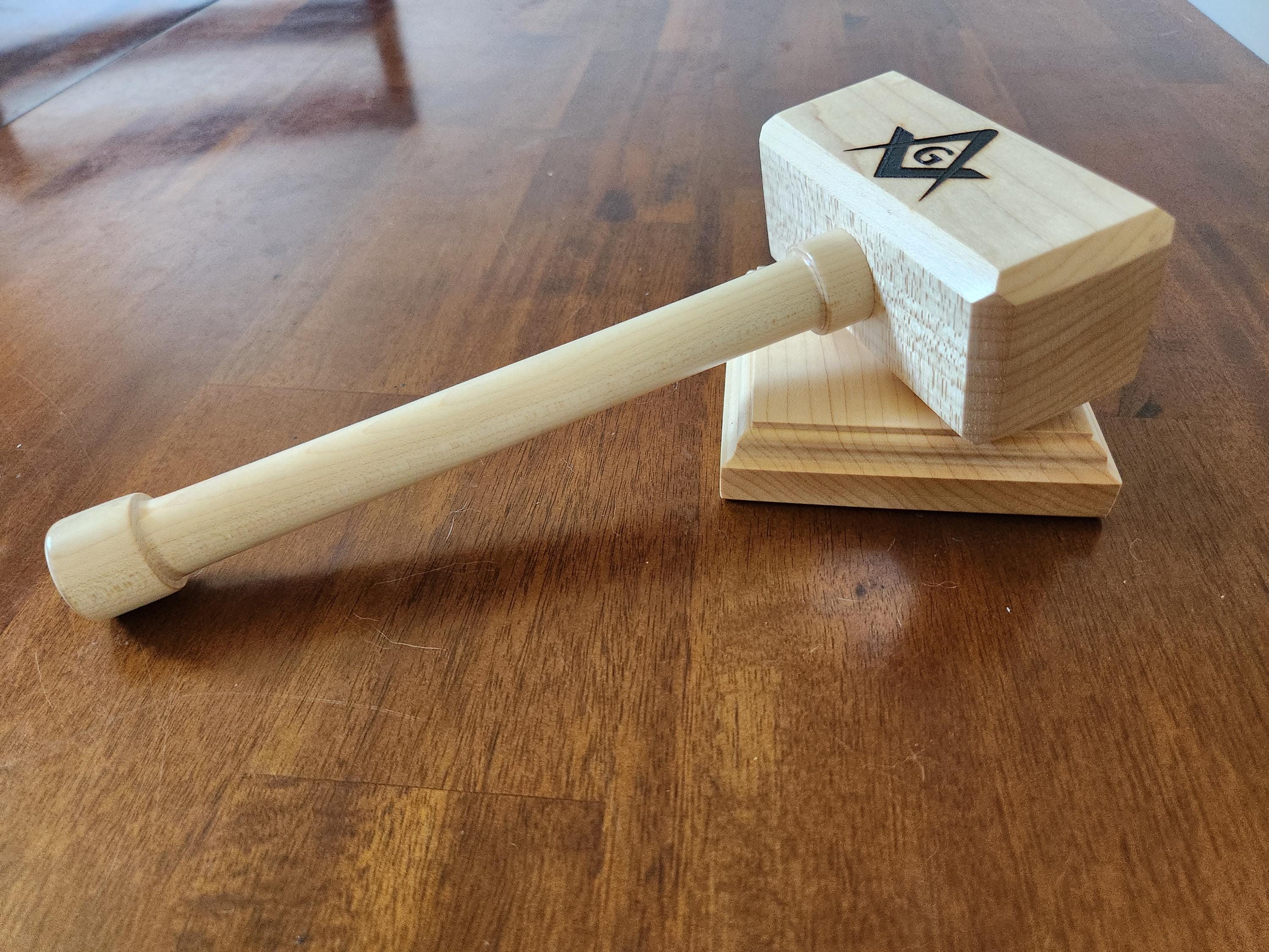 Masonic Gavel with Sounding Block - Solid Maple - Hand Made – Tony ...